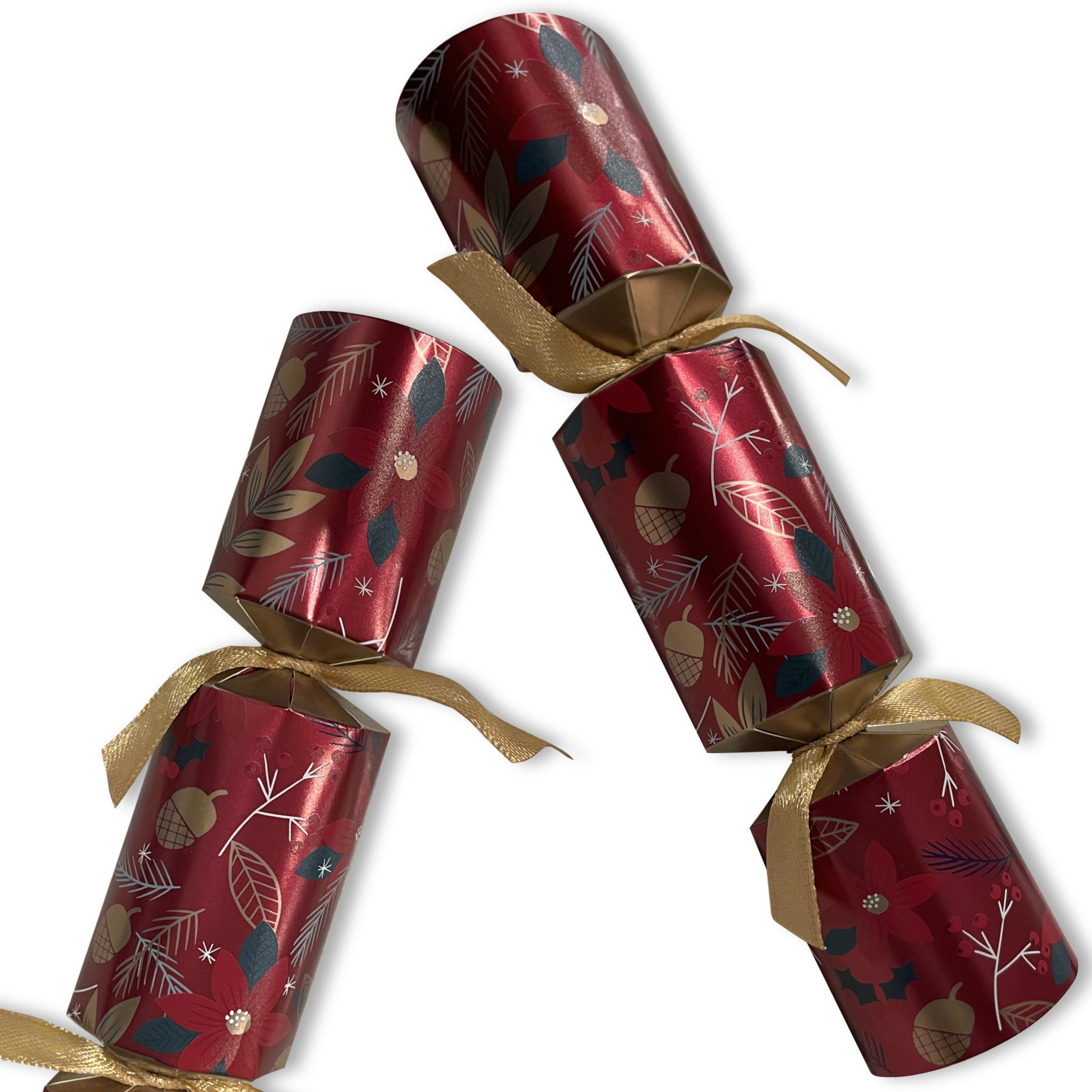 Red and Gold Mistletoe Mini Crackers | Bulk Pack of 50 units | 20cm/8 ...